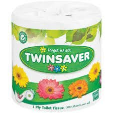 Twinsaver Toil Paper 1ply Single Wrap 1' | Agrimark