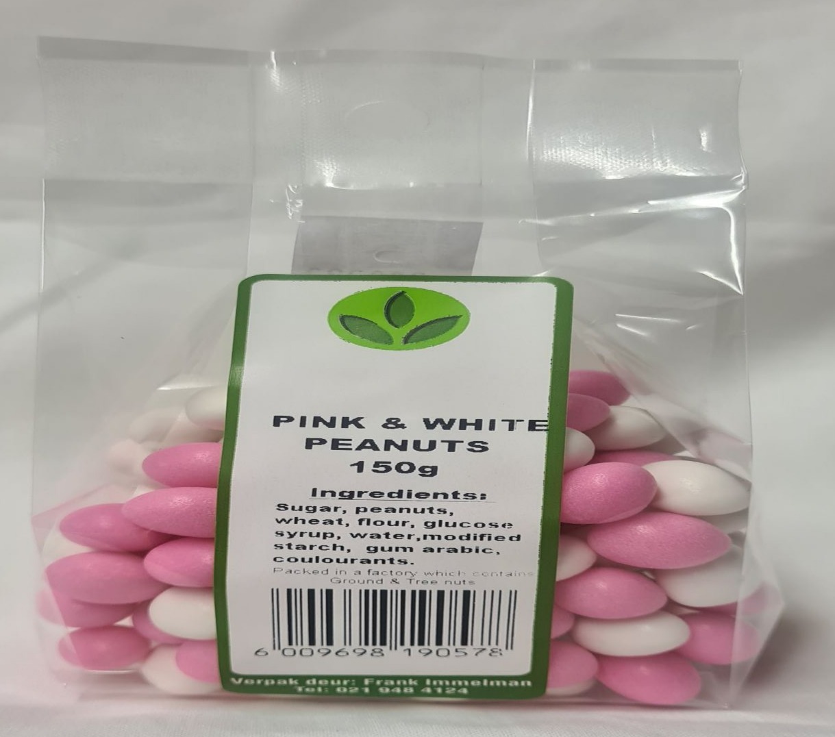 Frank/imm Peanuts Pink&white 150g | Agrimark