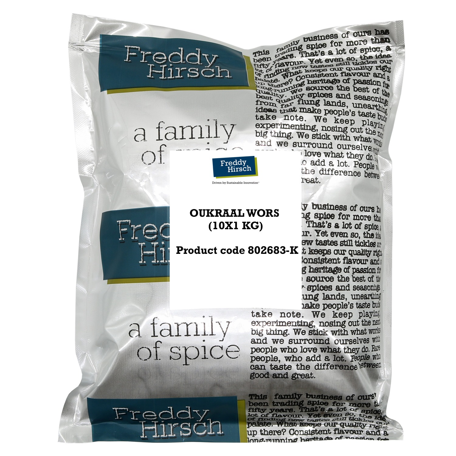 FH Spice Oukraal Wors 1kg | Agrimark