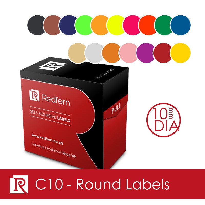 Redfern Label Dot 10mm - 10000 | Agrimark