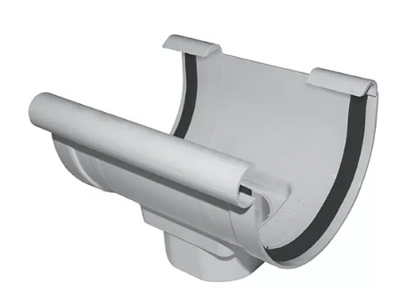 Macneil Gutter D-shape Outlet Rnd Pvc | Agrimark