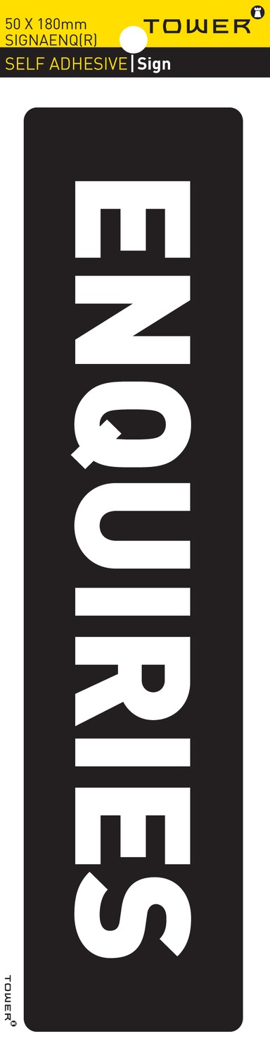 Tower Info Enquiries Sign 50x195mm | Agrimark