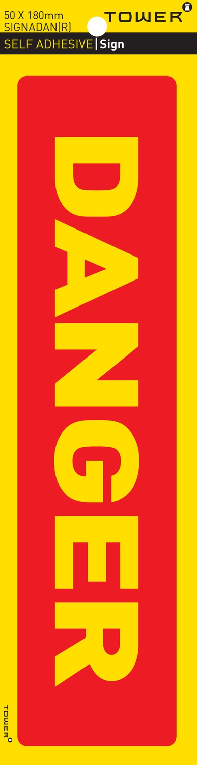 Tower Warning Danger Sign 50x195mm | Agrimark
