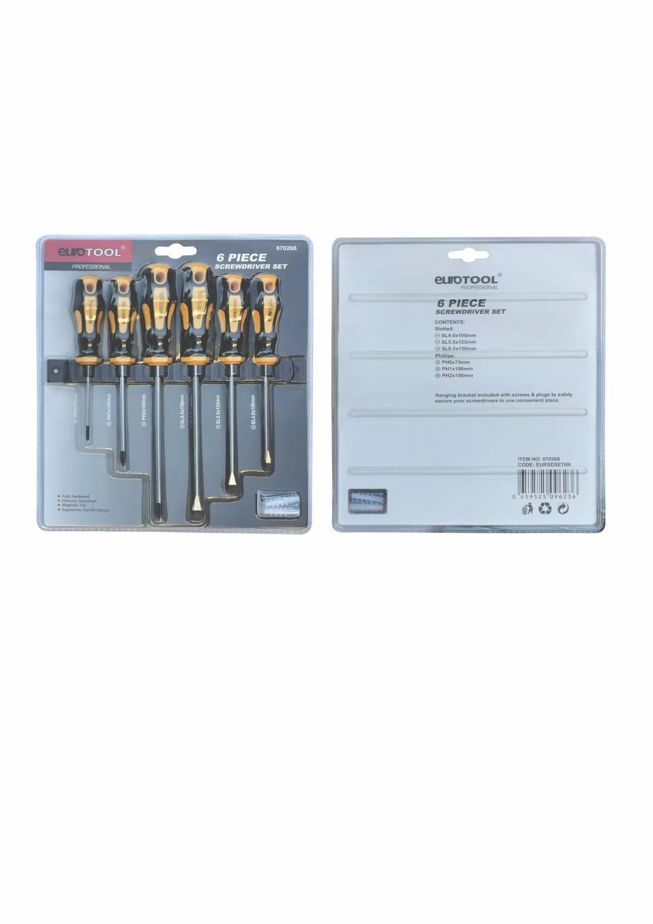 Eurotool Screwdriver Setyellow6pc | Agrimark