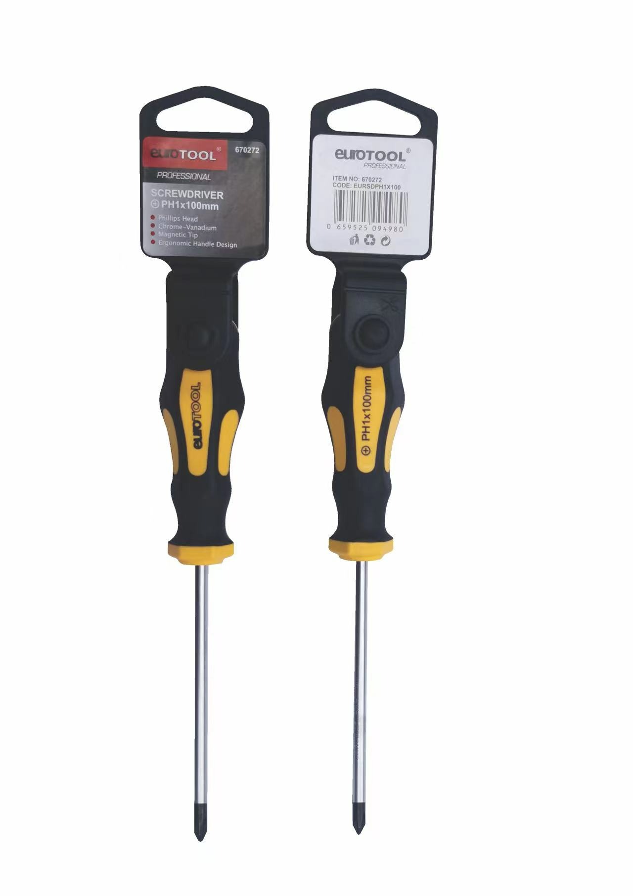 Eurotool Screwdriver Ph1x100yellow1pc | Agrimark