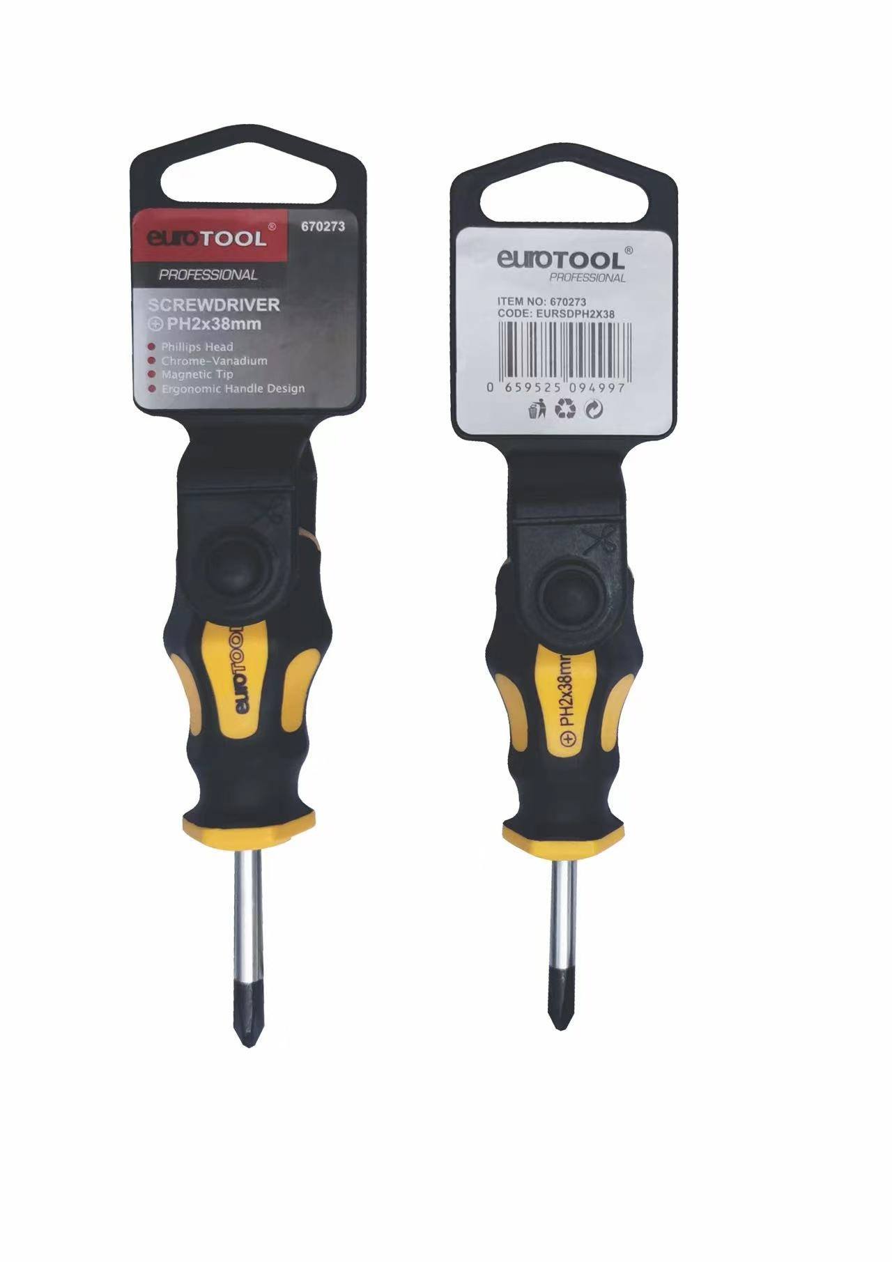 Eurotool Screwdriver Ph2x38yellow1pc | Agrimark