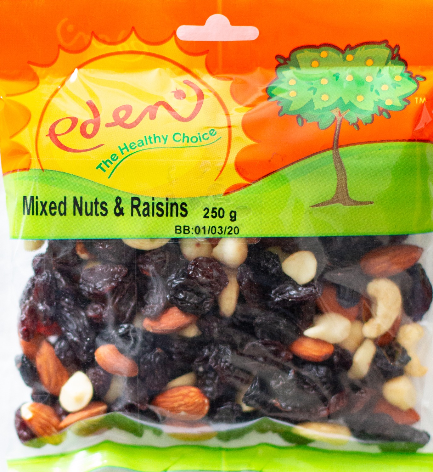 Eden Mixed Nuts & Raisins 250g | Agrimark
