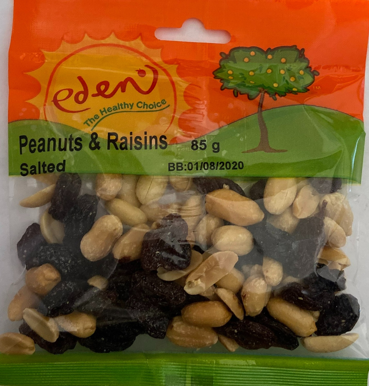 Eden Peanuts & Raisins 85g | Agrimark