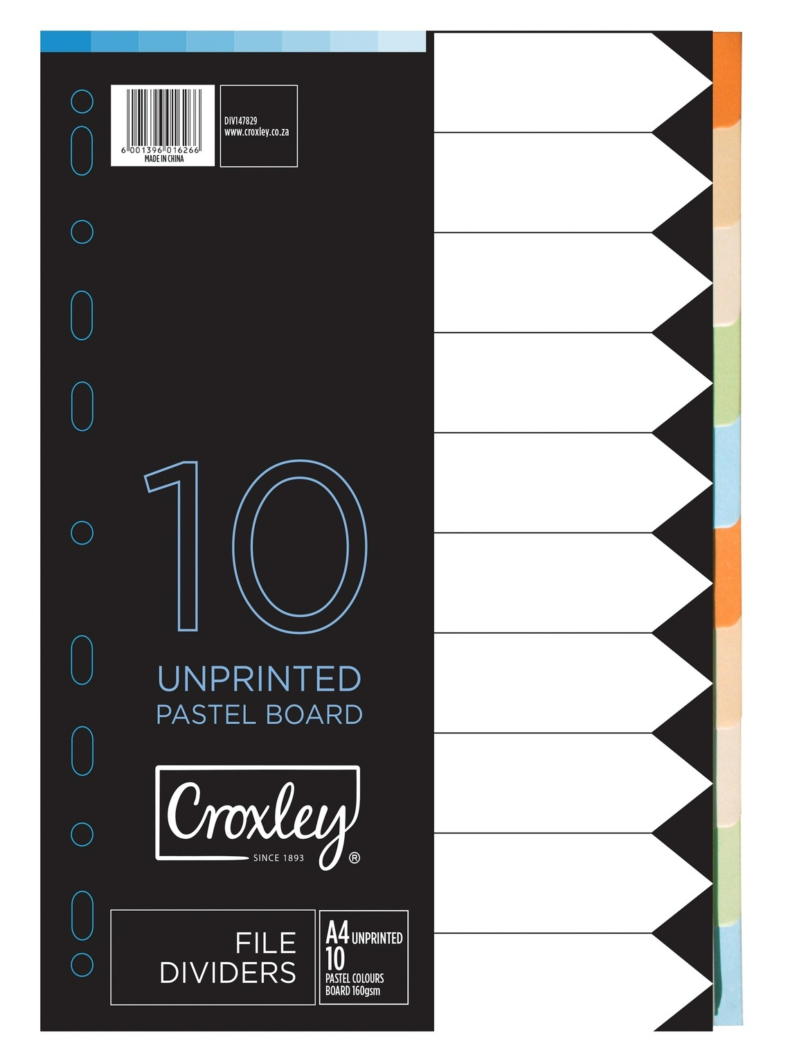 Croxley Divider Rainbow 10 A4 | Agrimark