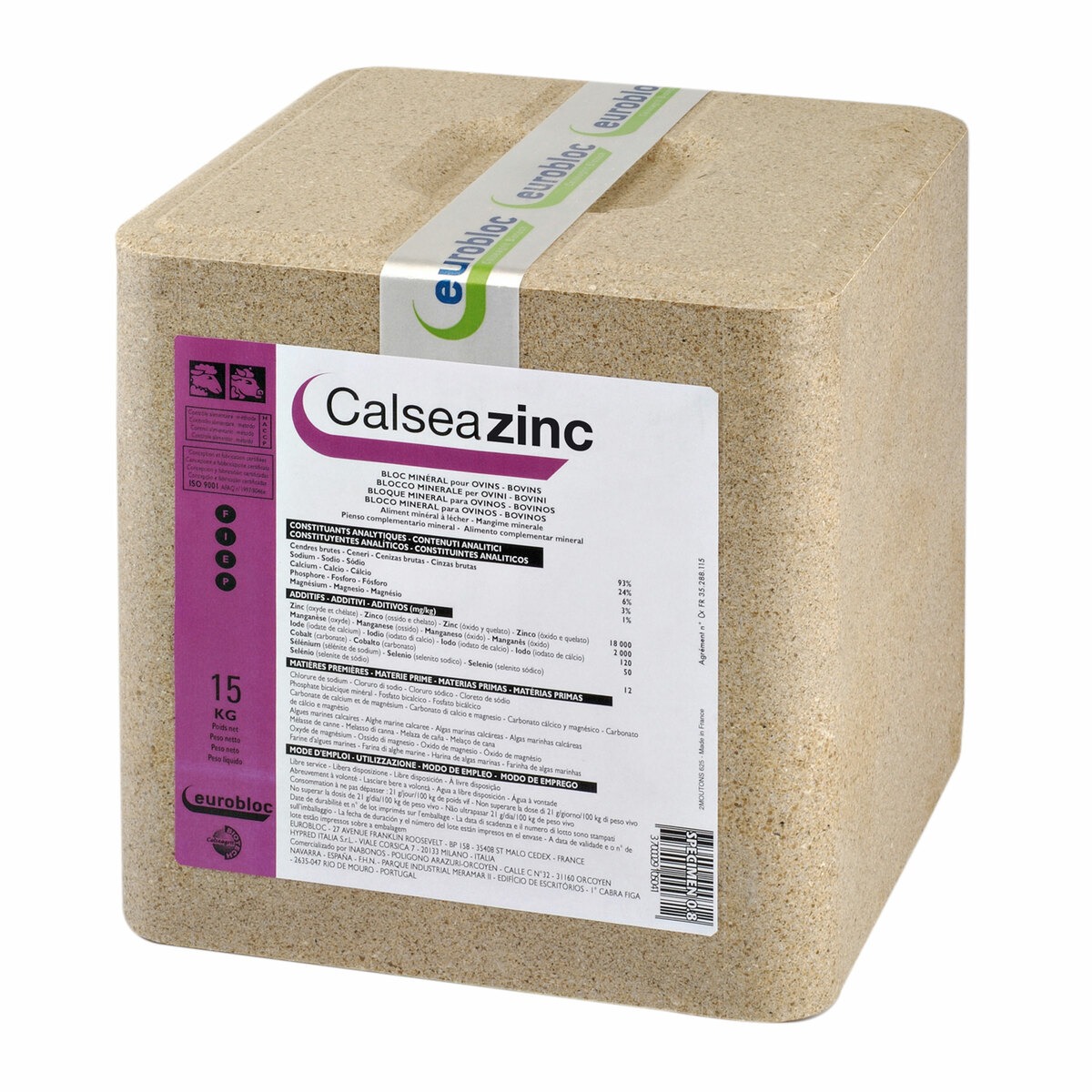 Calsea Zinc Feed Block 15kg | Agrimark
