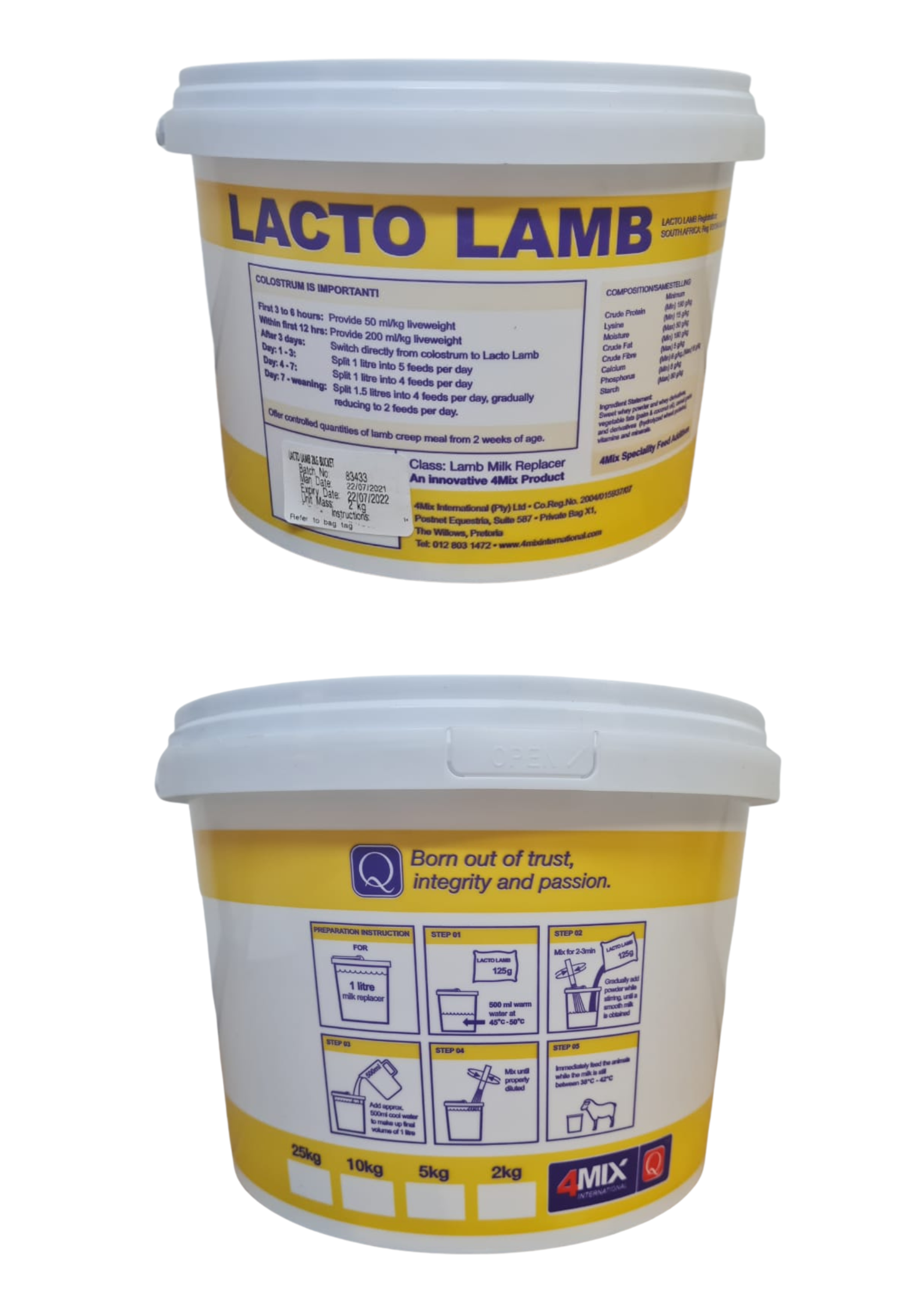 4mix Lacto Lamb 2kg | Agrimark