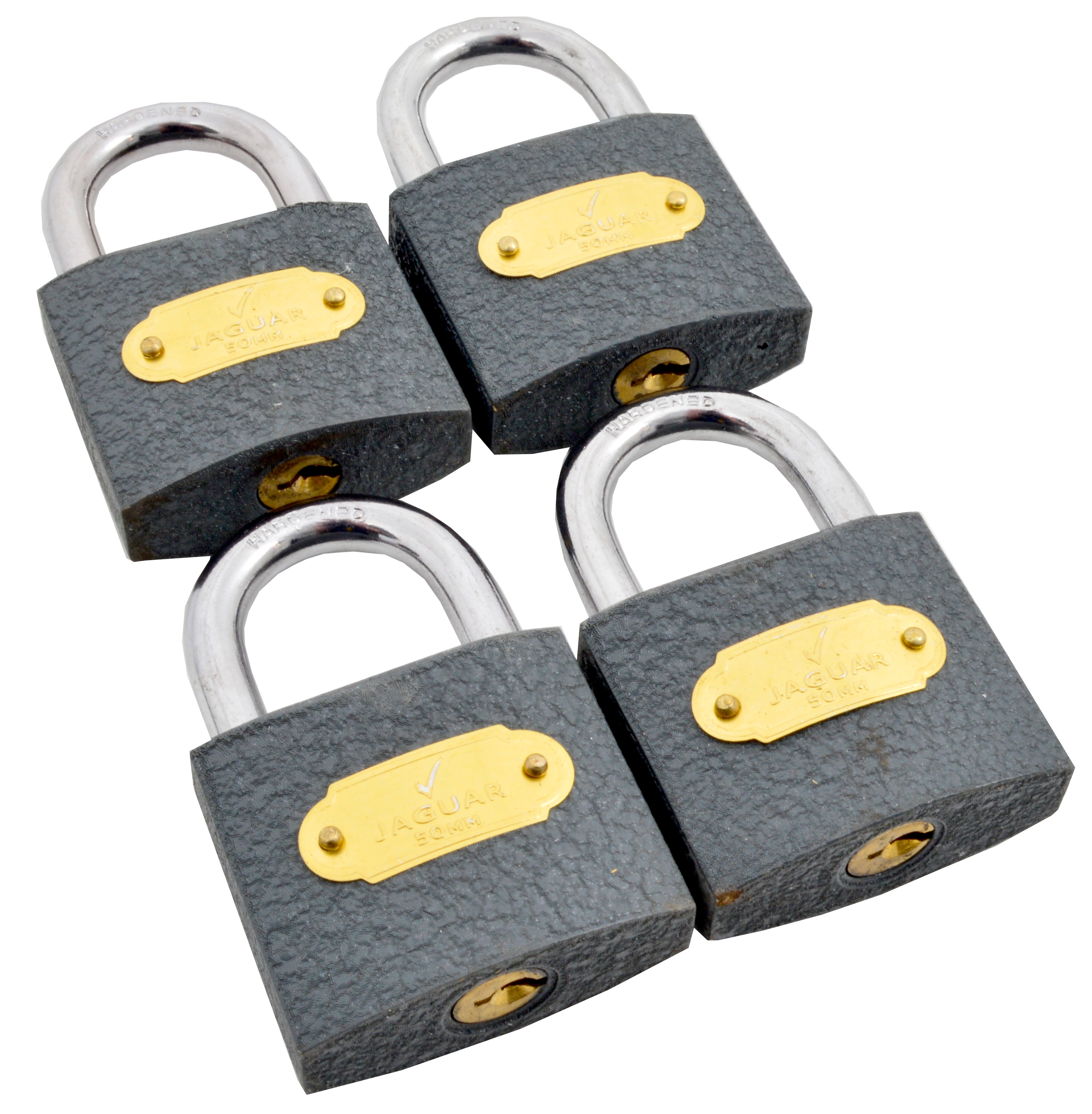 Jaguar Padlock Iron Keyed Alike 4PK | Agrimark