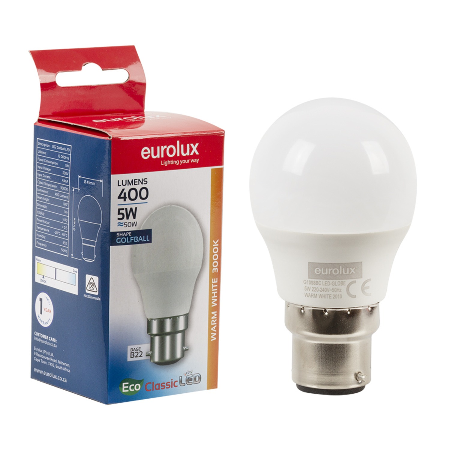 Eurolux LED Golfball Core 5W | Agrimark