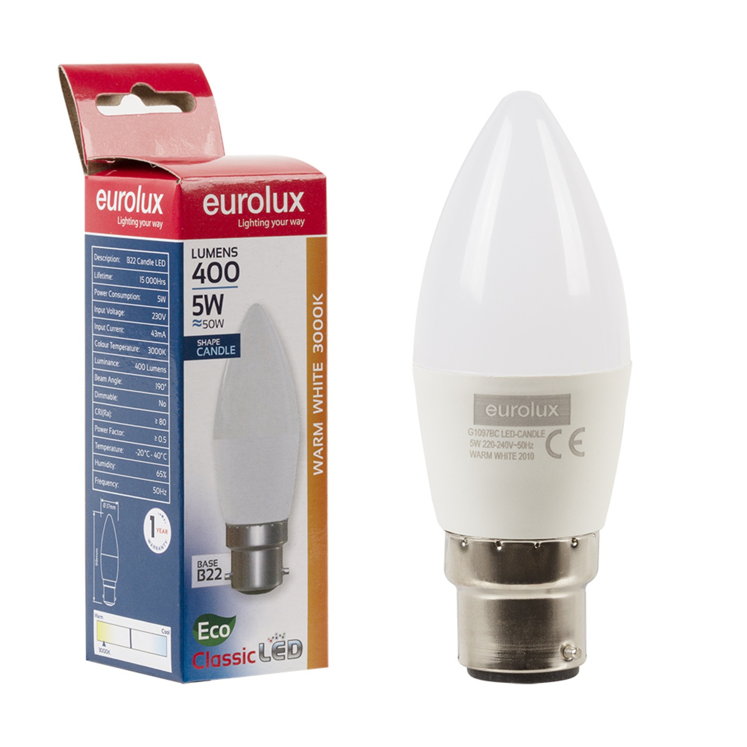 Eurolux LED Candle Core 5W | Agrimark