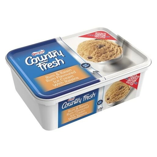 Country Fresh Ice Cream Rum Raisin 1.8l Agrimark