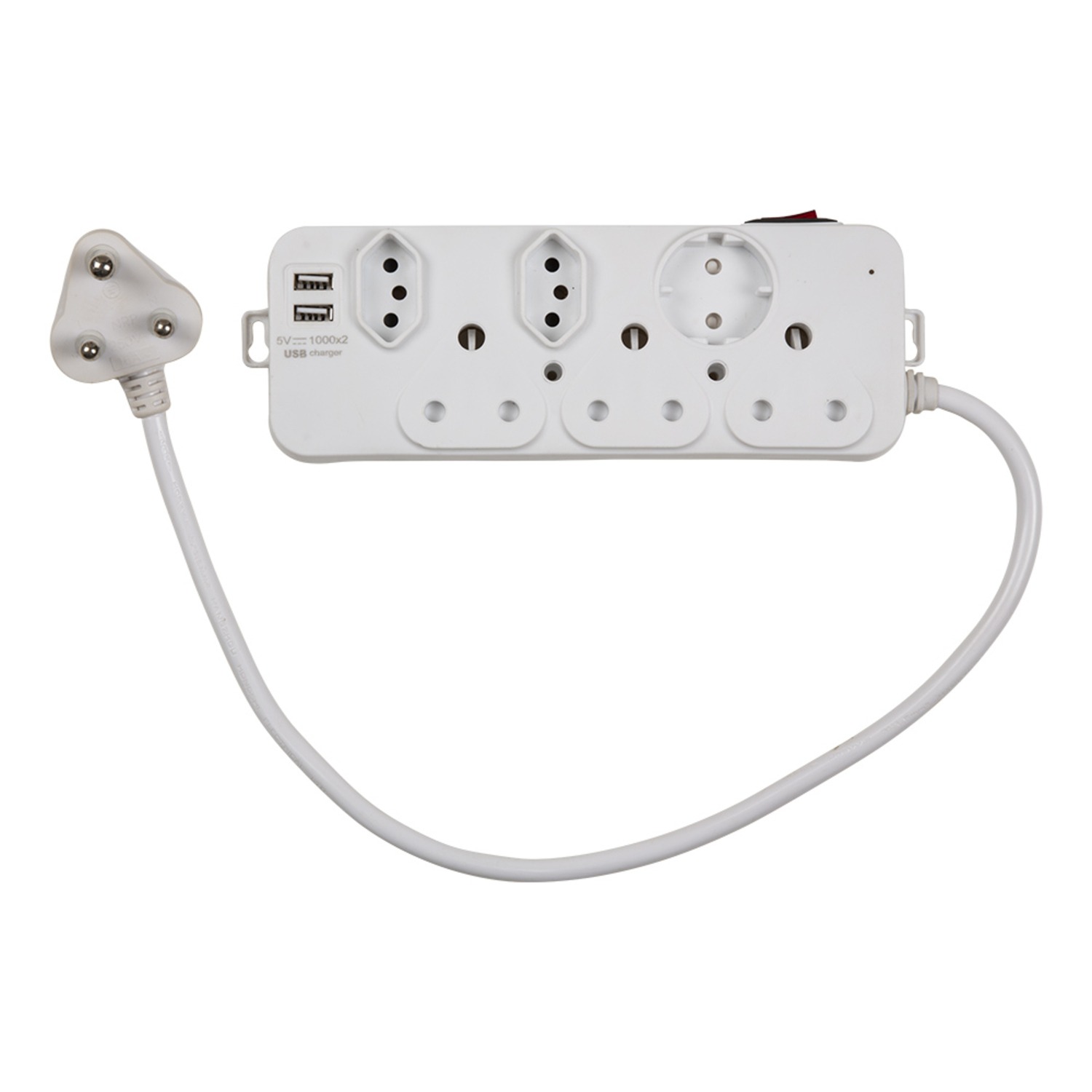 Eurolux 6 Way Multi Plug Normal USB | Agrimark