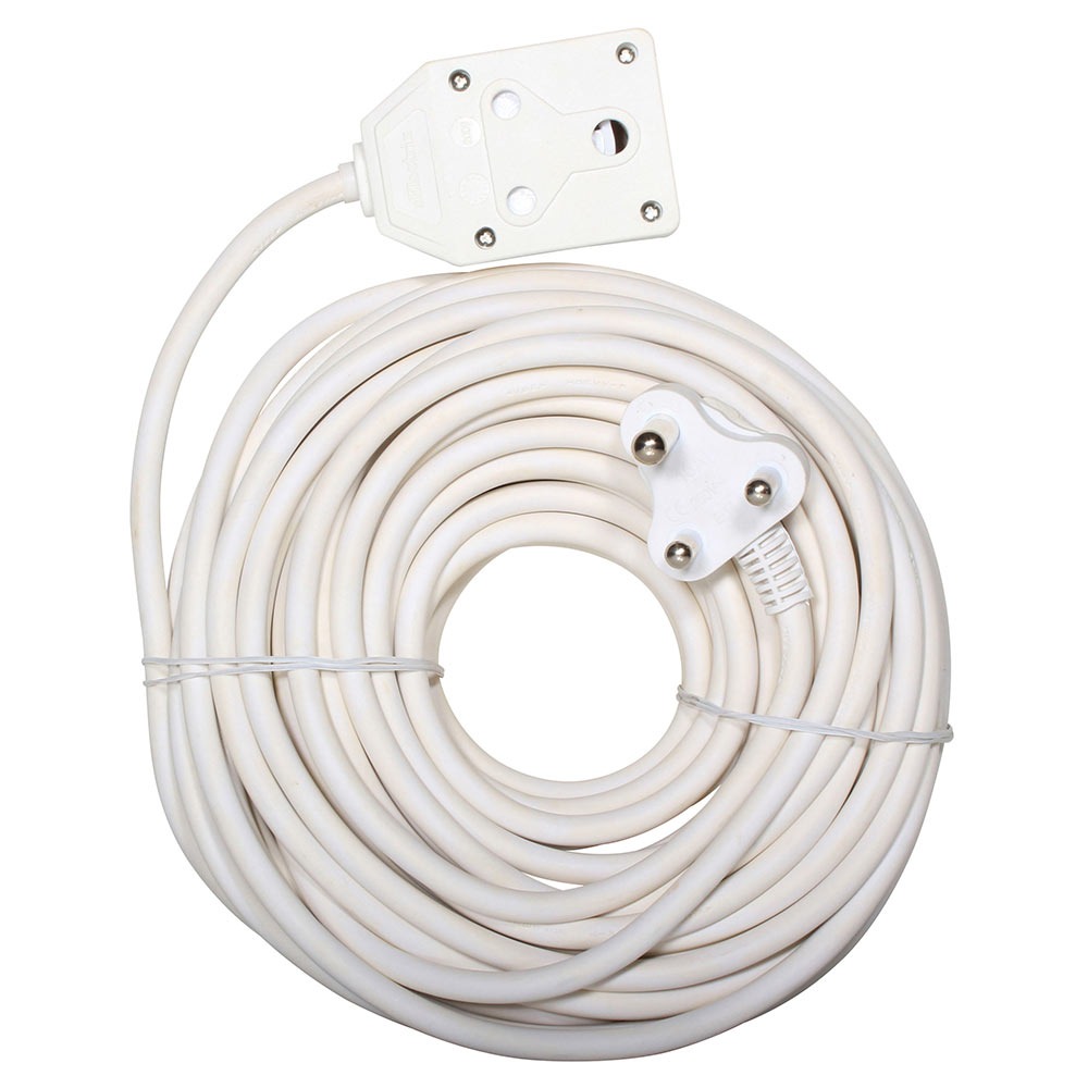 Eurolux Ext Cord Dbl Wht 1.50mm 20m | Agrimark