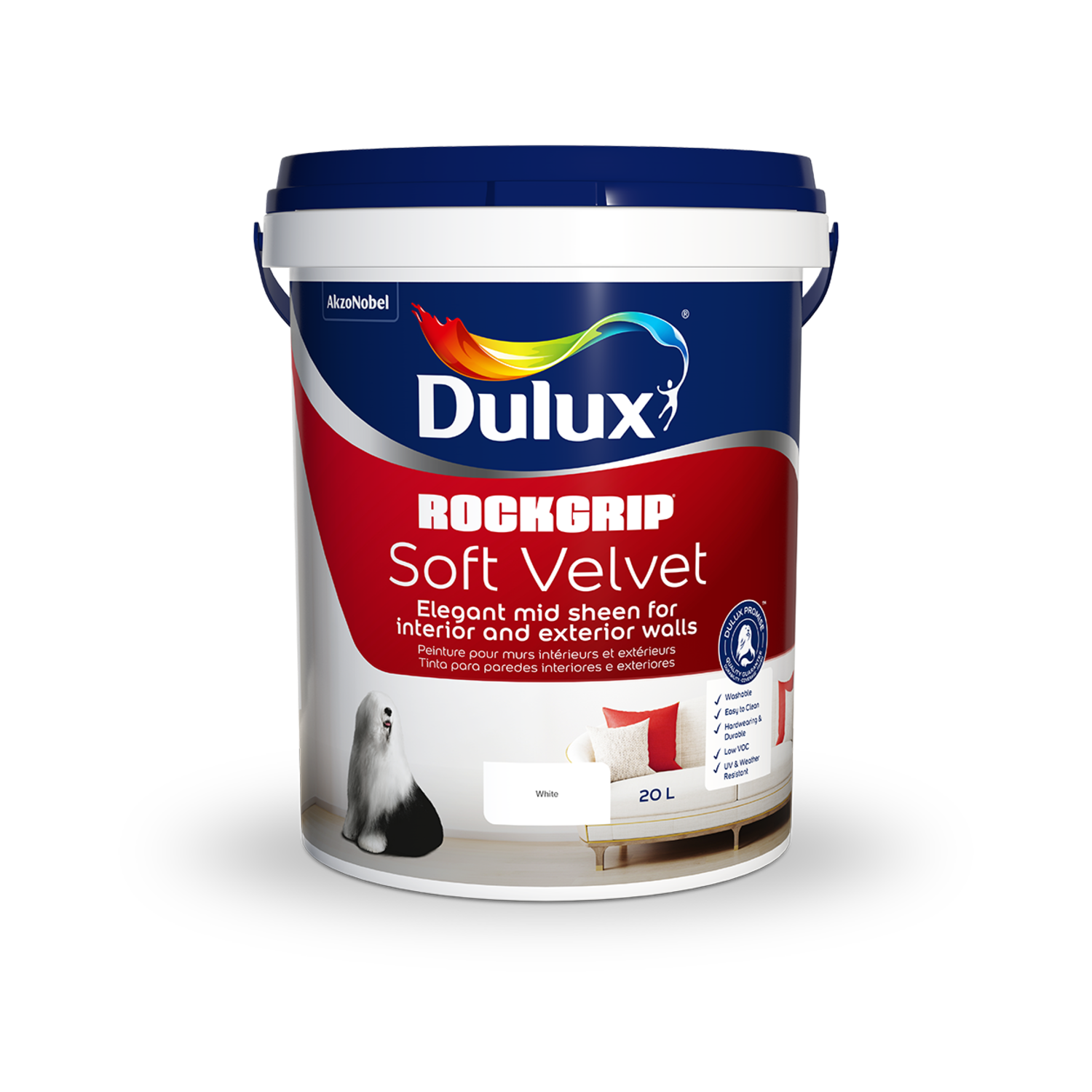 Dulux Rockgrip Soft Velvet White | Agrimark