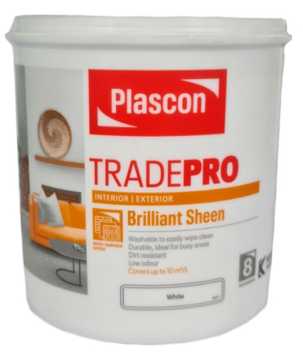 Plascon TradePro Brilliant Sheen White 1l | Agrimark