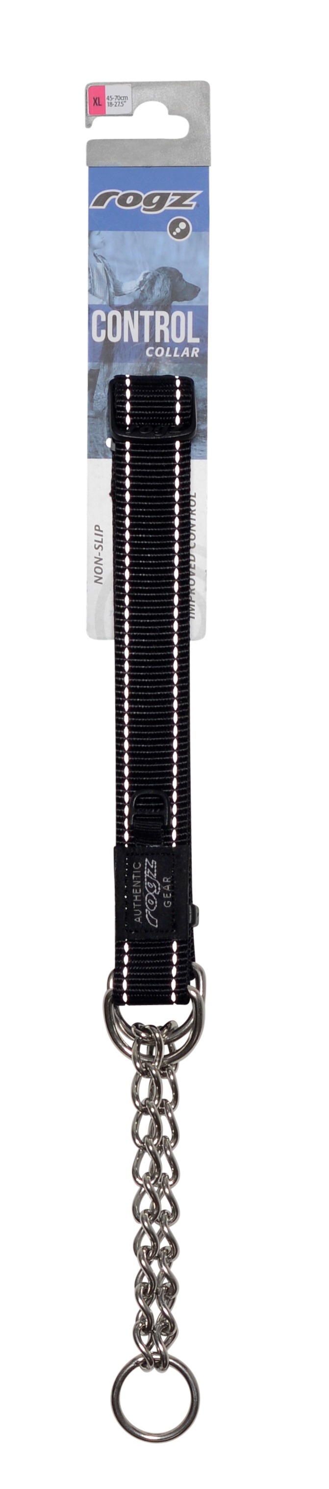 Rogz Utility Ctr Collar Chain Black | Agrimark