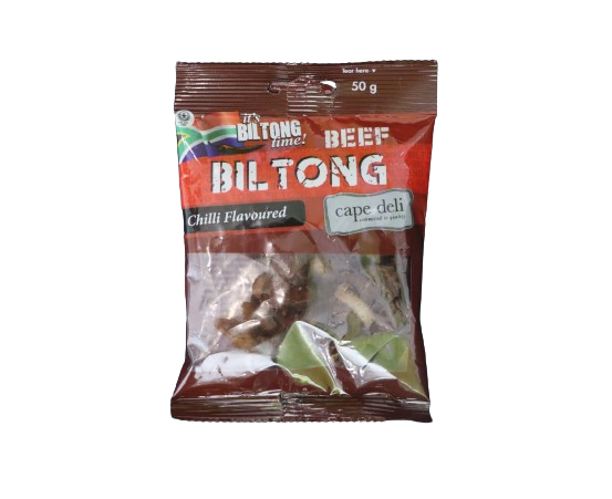 Cape Deli Beef Biltong Sliced Chilli 50g | Agrimark