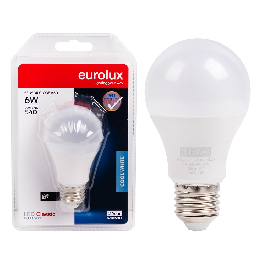 Eurolux LED A60 Day Night Sensor 6w | Agrimark