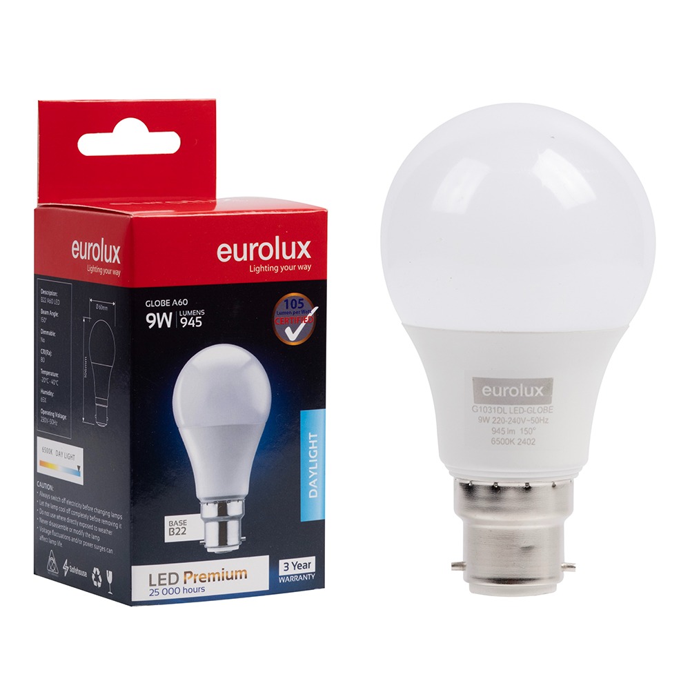 Eurolux LED A60 Premium 9w Lamp | Agrimark