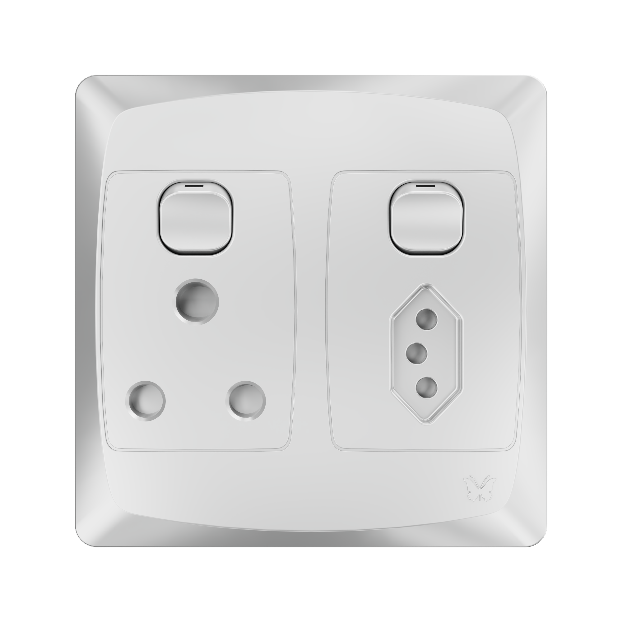 Mes Single Euro Socket 4x4 Wht | Agrimark