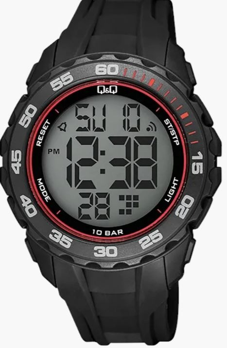 Q&q Ana Qq1024 10 Atm Watch Black/red | Agrimark