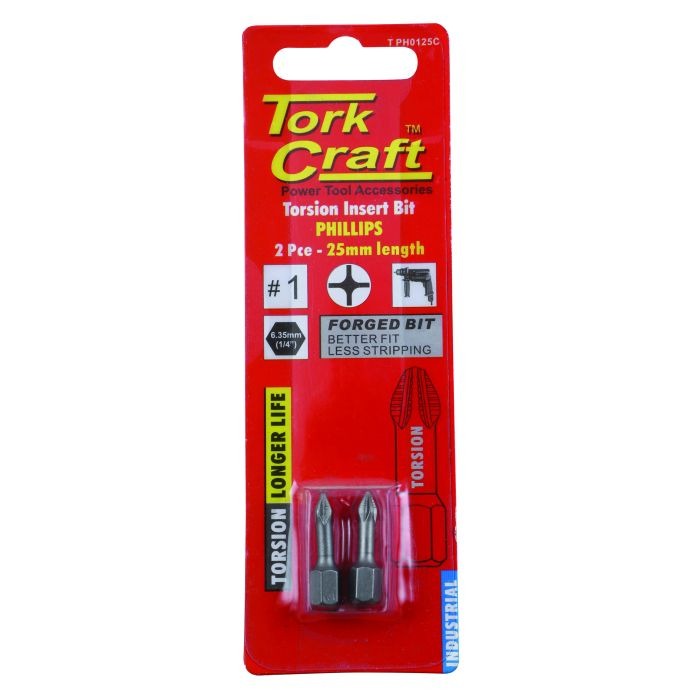 Tork Craft Bit Philip 1x25mm 2pc | Agrimark