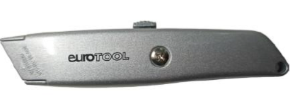 Eurotool Utility Knife Retractable Silver 153mm | Agrimark