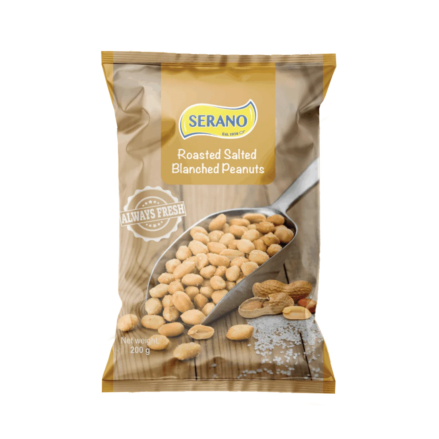 Serano Roasted Salted Blanched Peanuts 200g | Agrimark