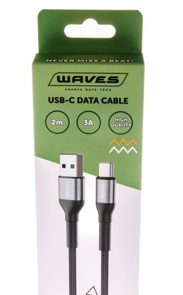 Waves Tech - Type C Fast Charge Cable 1m | Agrimark