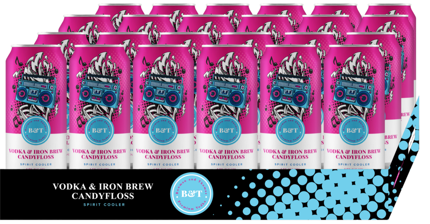 Cheers Vodka & Iron Brew Candyfloss 24x440ml | Agrimark
