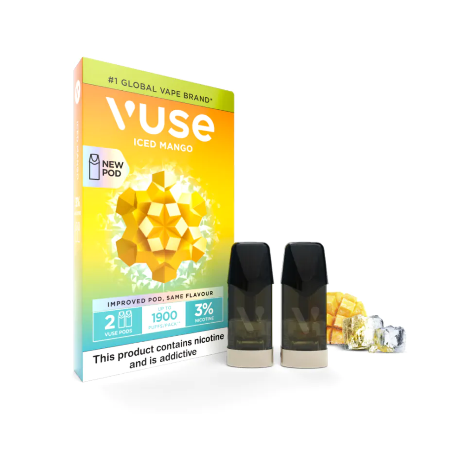 Vuse E-Pod 2-Pack Iced Mango 3% | Agrimark