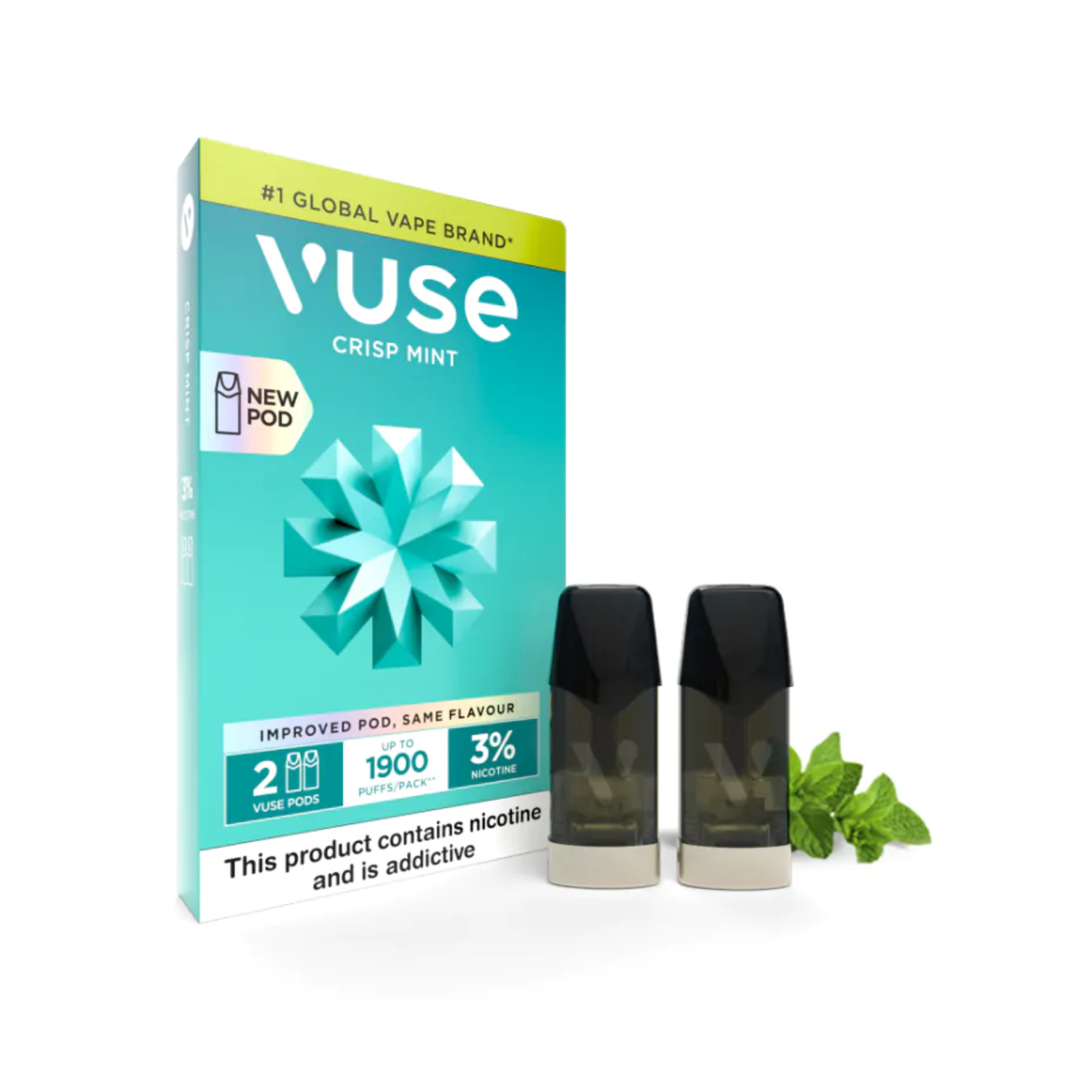 Vuse E-Pod 2-Pack Crisp Mint 3% x 5 | Agrimark