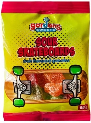 Gordon Sweets Sour Skateboards 60g | Agrimark