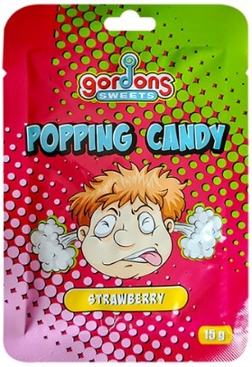Gordon Sweets Popping Candy Strawberry 15G | Agrimark