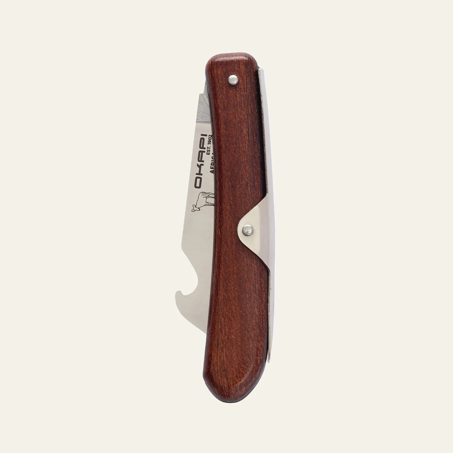 Okapi Biltong & Beer Knife - Wood | Agrimark
