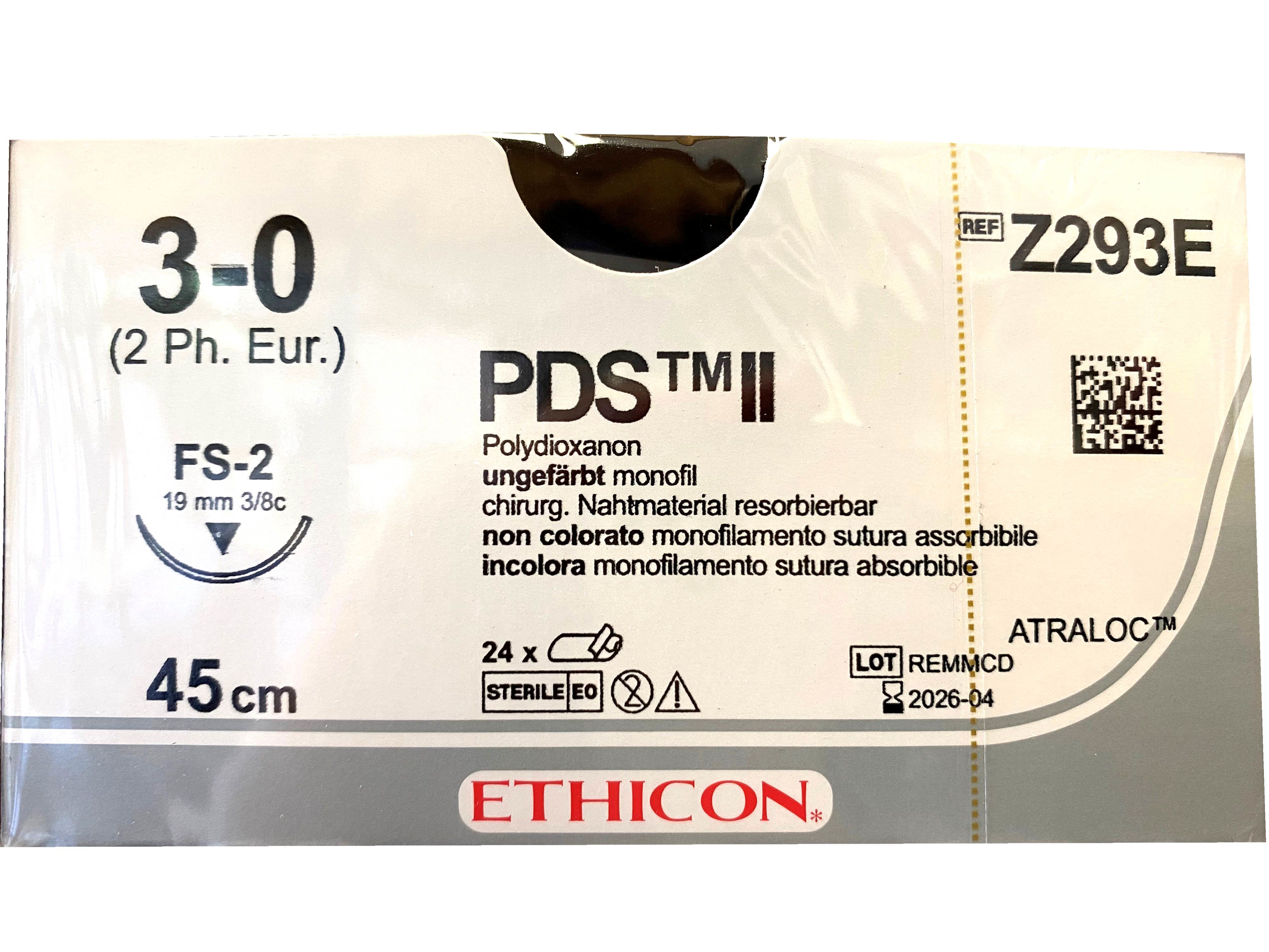 PDS II 3-0 USP FS-2 45 cm / 12 stk. (eske = 2 x 12) - Z293E Akselsens ...