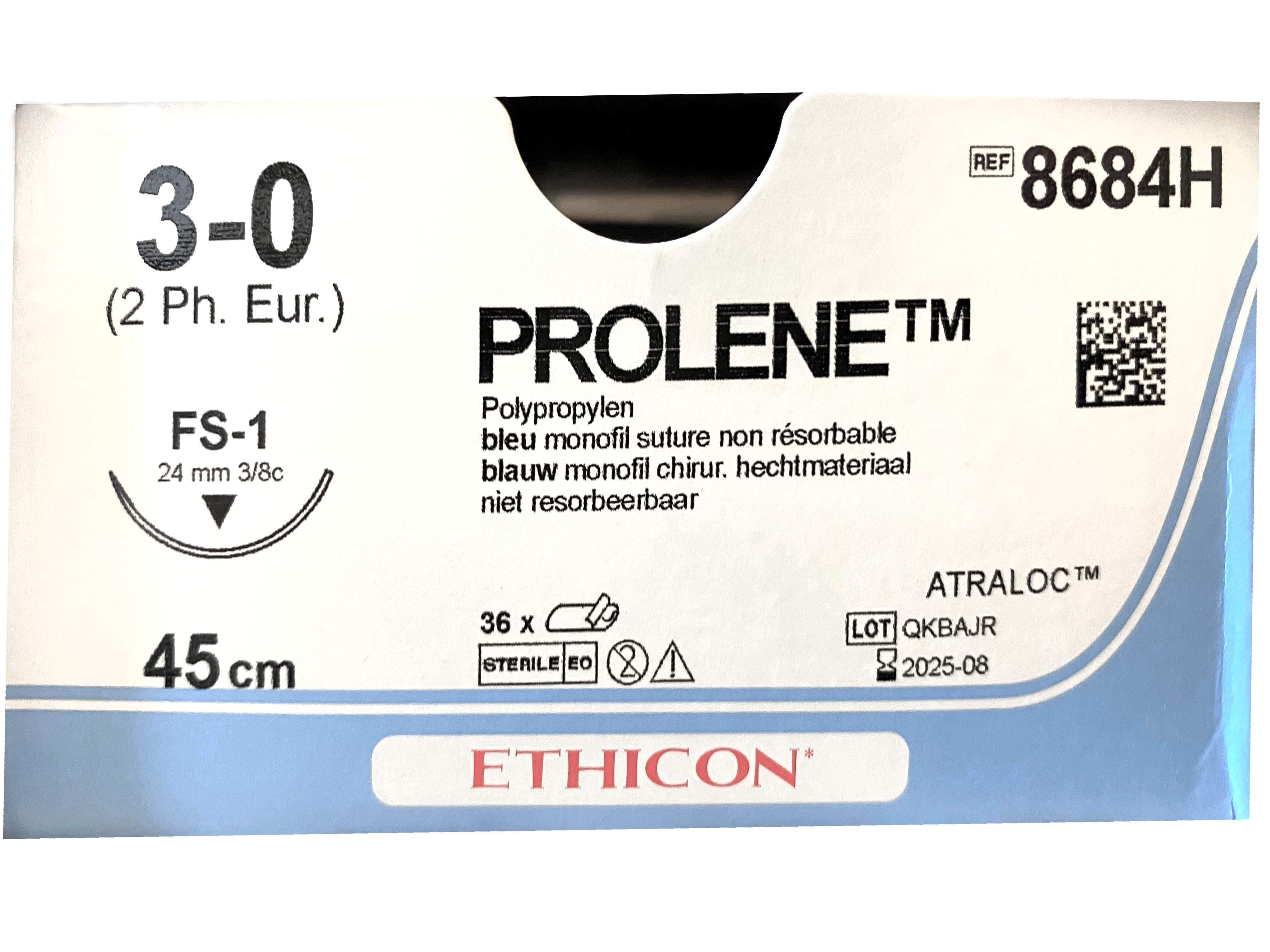 Prolene 3-0 FS-1 45 cm / 12 stk. (eske = 3 x 12) - 8684H Akselsens ...