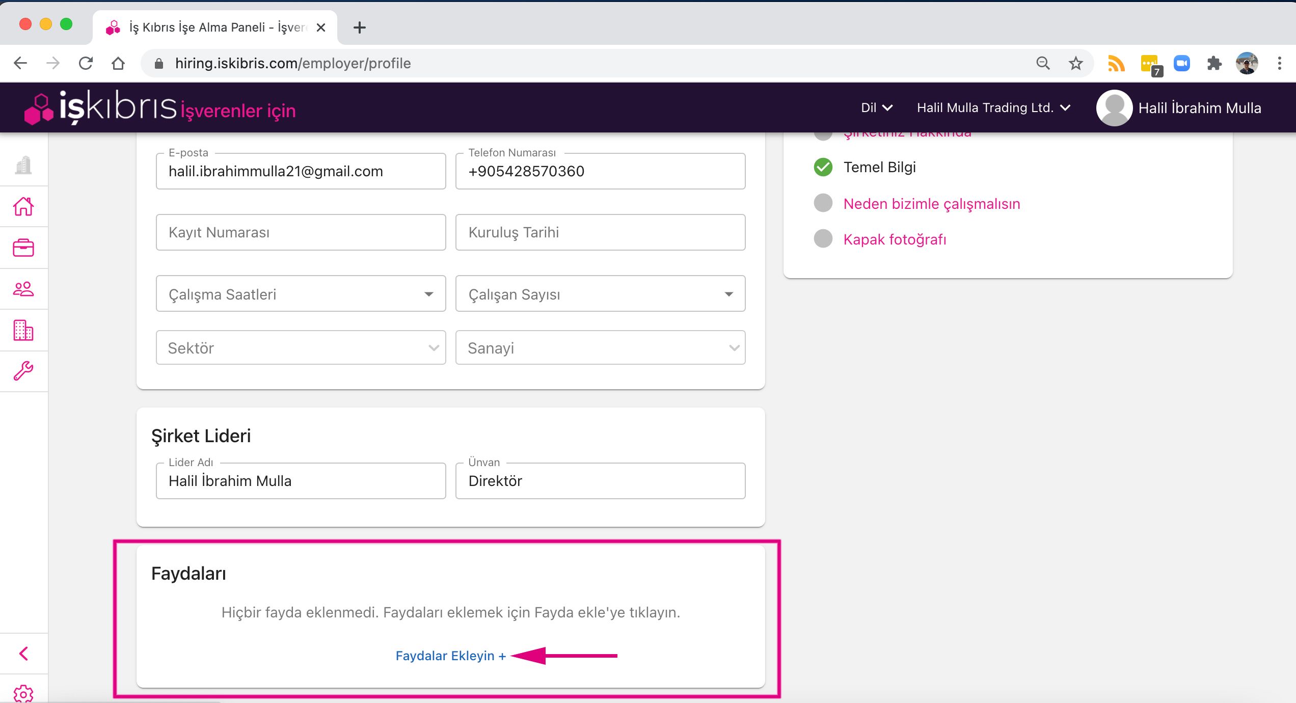 Şirketinizin Sunduğu Ek Faydalar mı Var? | İş Kıbrıs