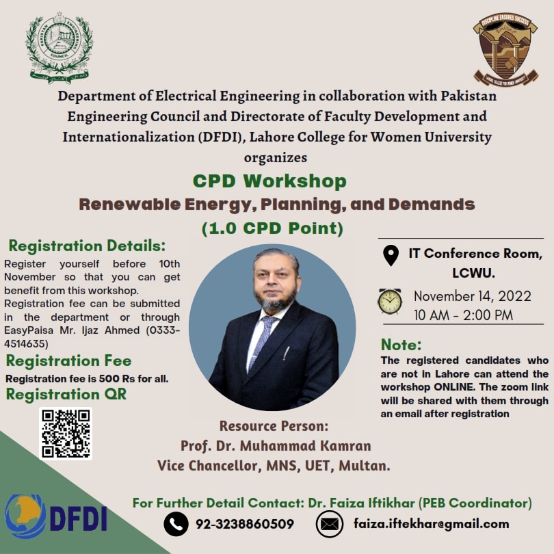 VC MNSUET Multan organized CPD Workshop @ Renewable Energy, Planning ... VC MNSUET Multan organized CPD Workshop @ Renewable Energy, Planning ...