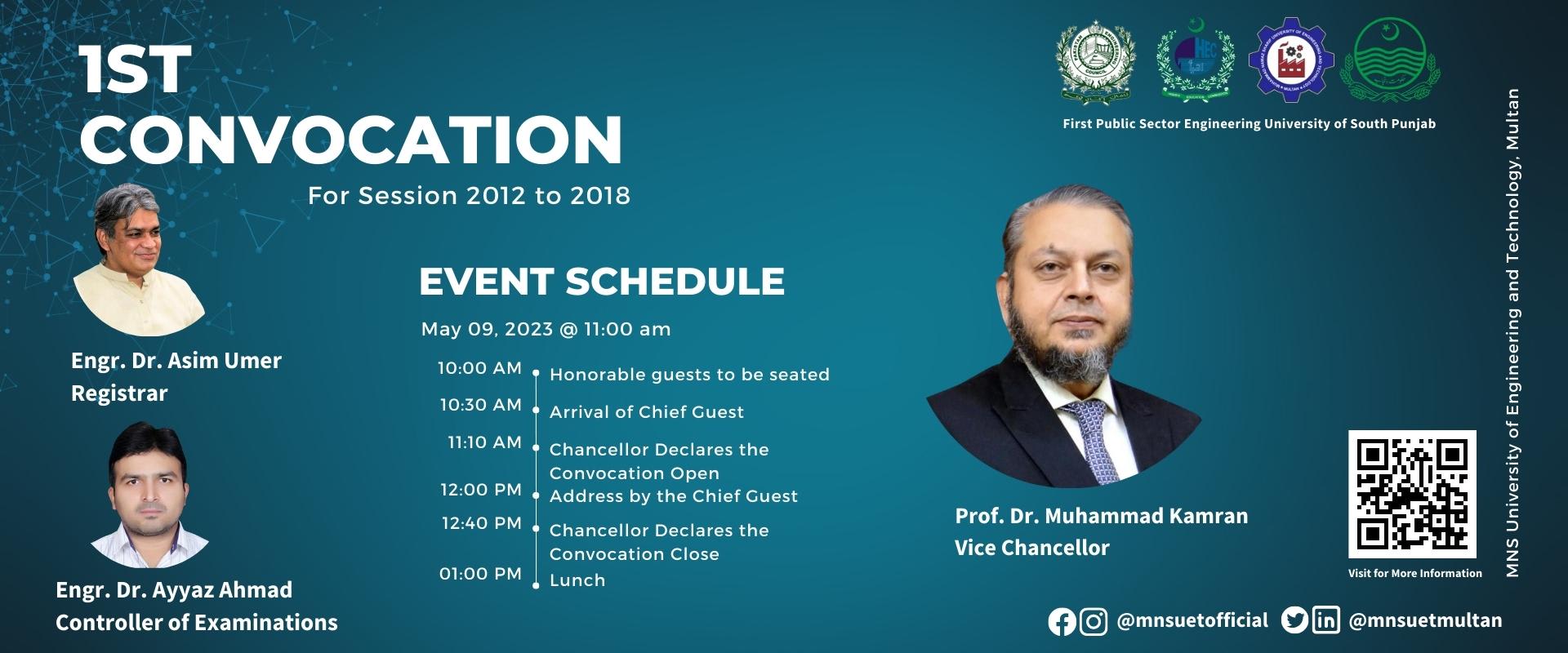 1st Convocation Of Mns Uet Multan Session 2012 To 2018 May 09 2023