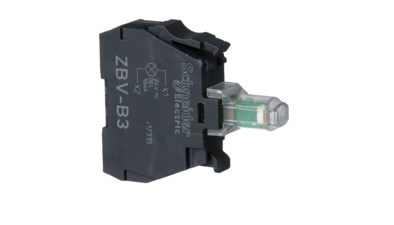 Schneider Electric ZBVB3 Light Module, LED, Green, 24V, Screw, Harmony ...