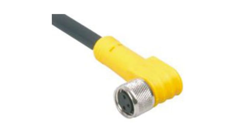 Turck PKW 3M-0.5-PSG 3M Cordset, M8 Female to Pigtail, Right Angle, 0.5 ...