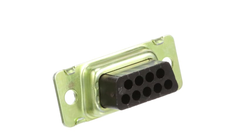 TE Connectivity 205203-8 Crimp D-Sub Connector, Receptacle, 9Pos, Size ...