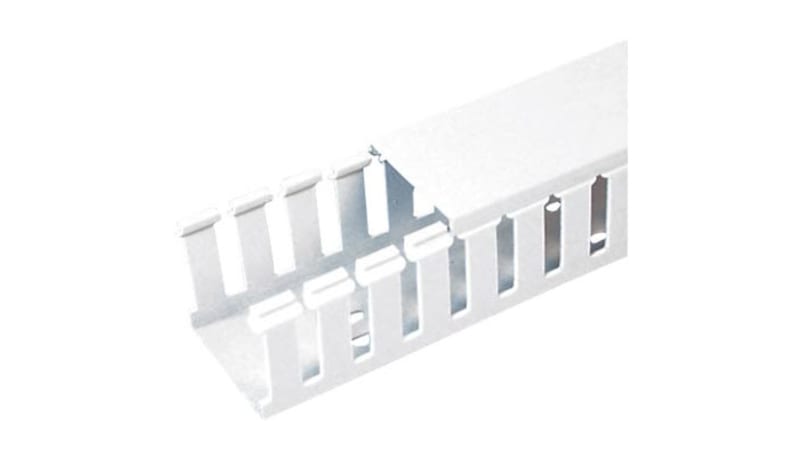 Panduit G3X3WH6 Type G Wide Slot Wiring Duct, 3 W x 3 H, 6L, PVC, White ...