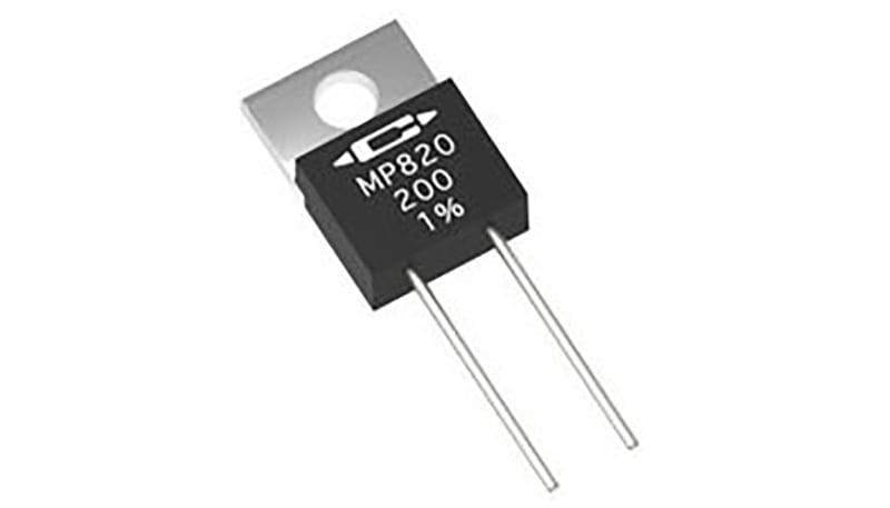 Caddock MP820-200-1% Resistor, Power Film, TO-220 Style, 200 Ohm , 1%, 20W