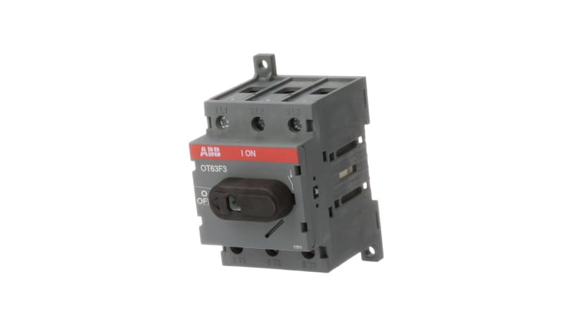 ABB OT63F3 Non-Fused Disconnect switch 60A 3 Poles 600VAC, DIN Rail / Panel Mount, UL508